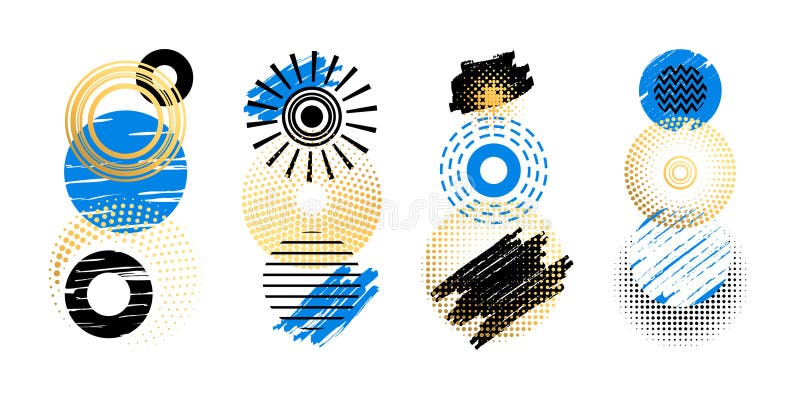 Element Circle. Graphic Poster Abstract, Collage Shape Geometric Modern ...