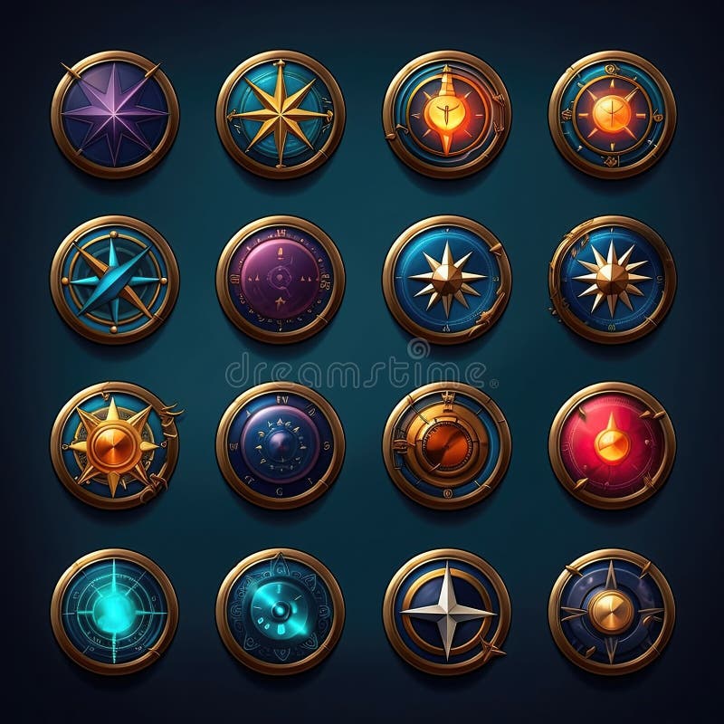 Adventure Compass Game Ai Generated Stock Photo - Image of arrow, west ...