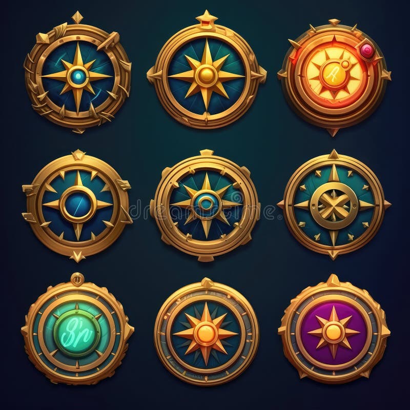 Adventure Compass Game Ai Generated Stock Photo - Image of arrow, west ...