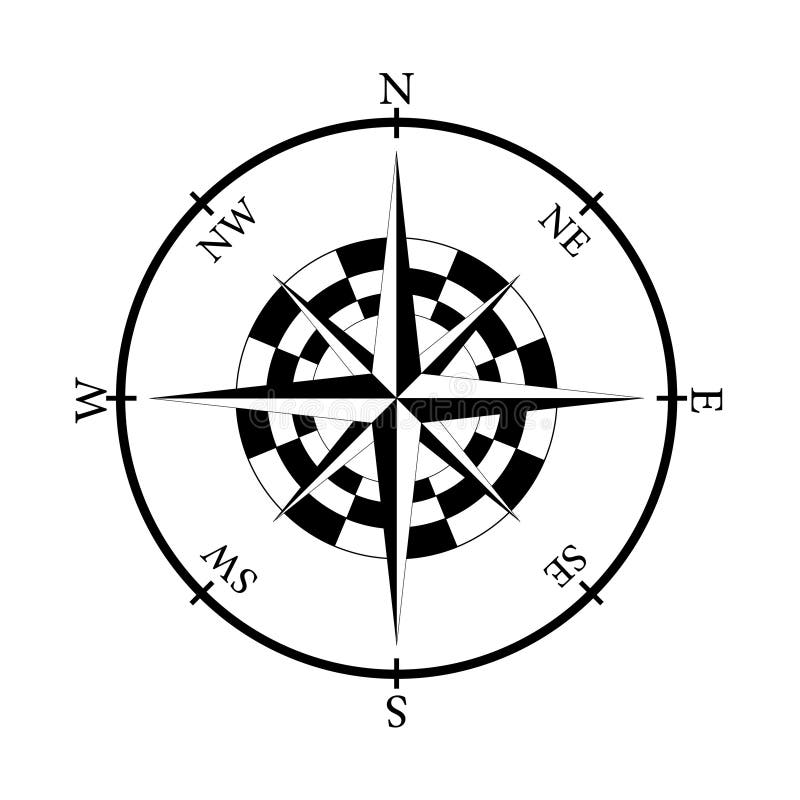 Element of the compass stock vector. Illustration of direction - 98514211
