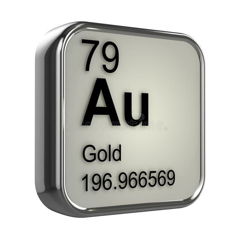 Gold-Element-Nummer 79 Der Periodischen Tabelle Der Elemente - Chemie ...