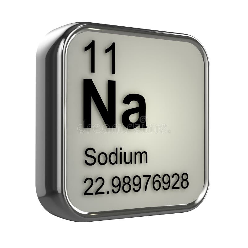 Element des Natrium 3d stock abbildung. Illustration von natrium - 39028821