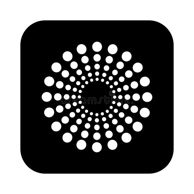 Element for Design. Abstract Black and White Circle Dots Icon Stock ...