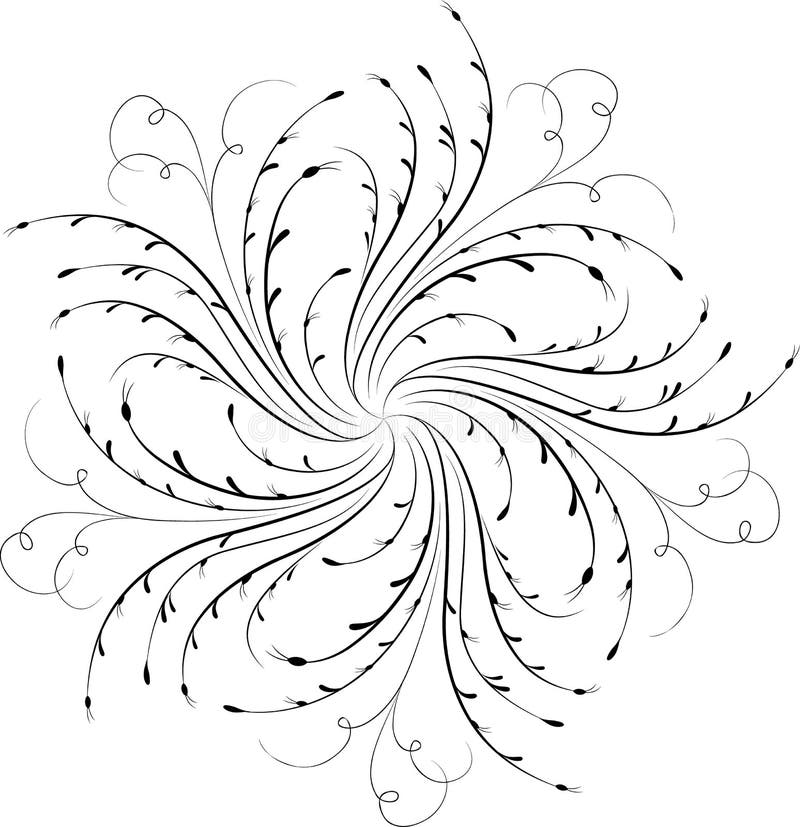 Blue Wispy Flower Blossoms stock illustration. Illustration of blossom ...