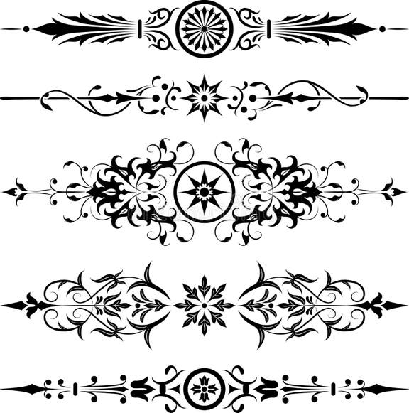 Element for Design, Corner Flower, Vector Stock Vector - Illustration ...