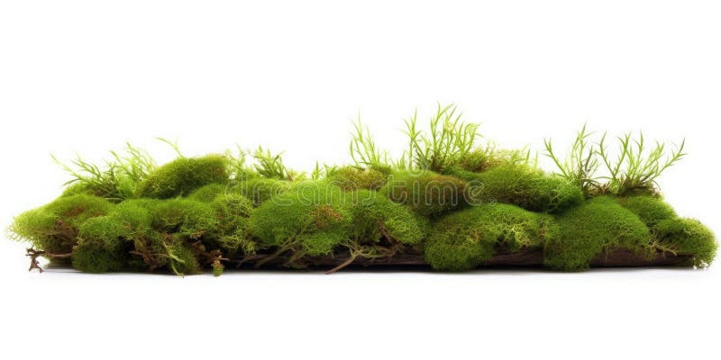 Element for Design, Green Moss on a White Background. Generative Ai ...