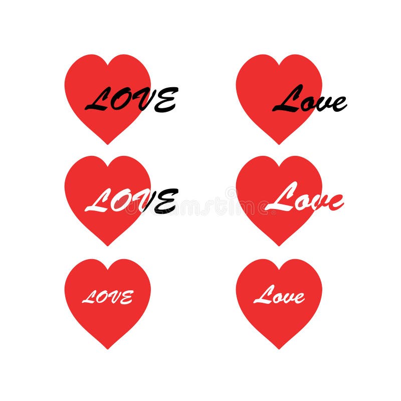 6 design of love element stock vector. Illustration of icon - 136683967