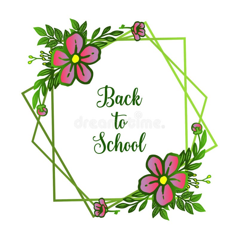 Element Design for Pattern of Leaf Flower Frame, for Calligraphic Card ...