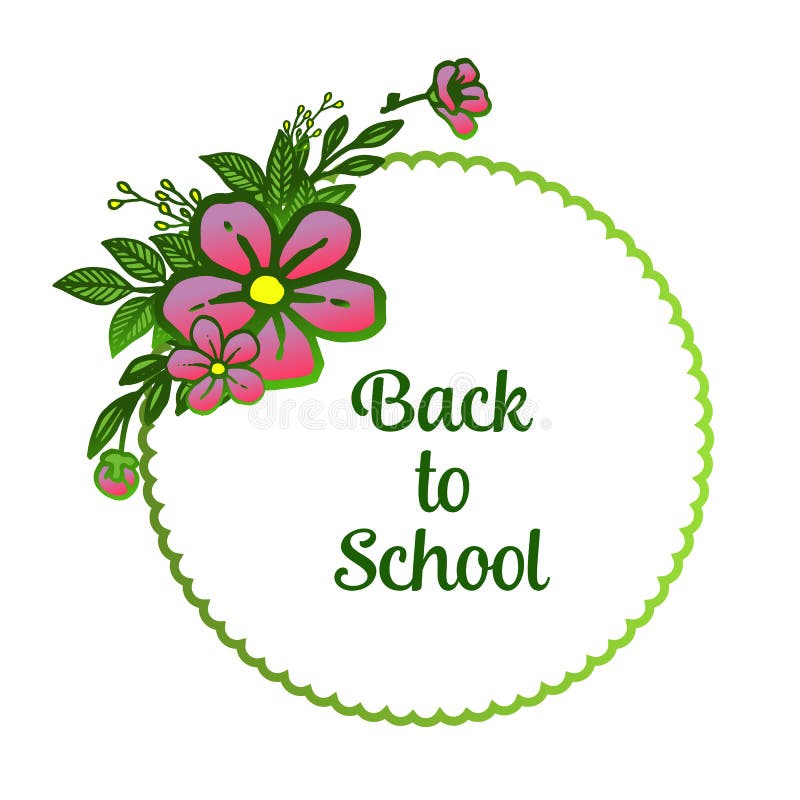 Element Design for Pattern of Leaf Flower Frame, for Calligraphic Card ...