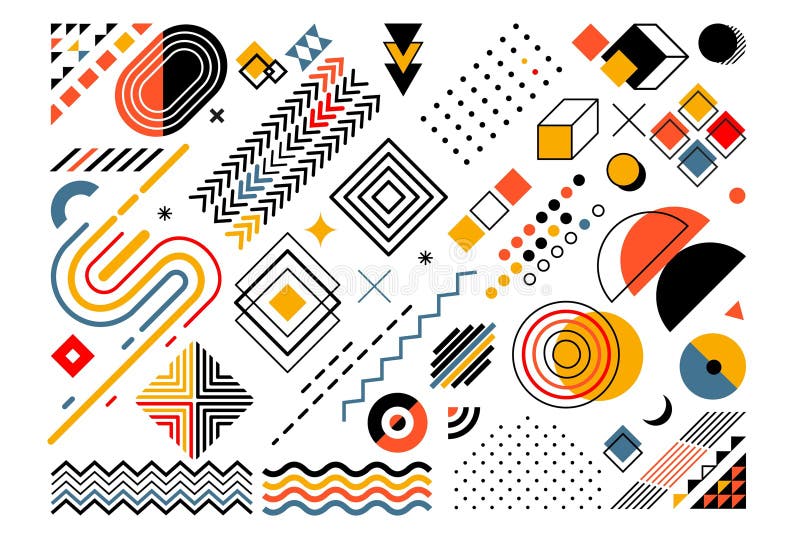 Element Design. Shape Graphic Abstract, Motion Modern Geometric ...