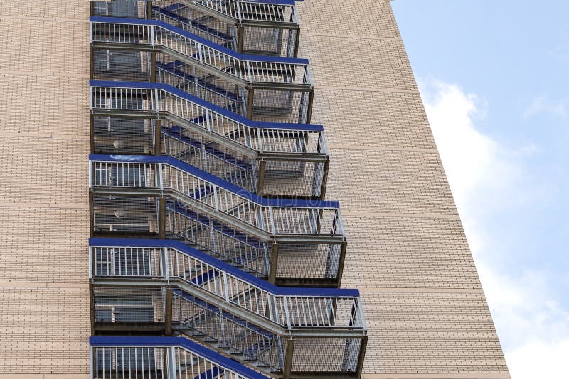 Element of the End of a Multi-storey Building with an External ...