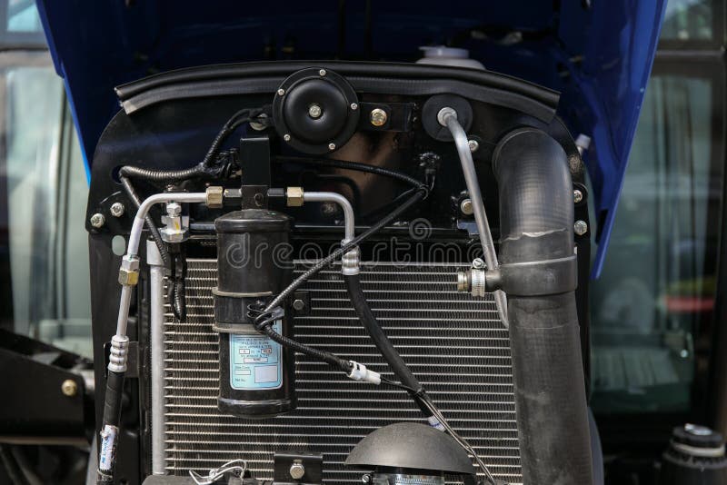 Element of Engine System of New Modern Agricultural Tractor or Combine ...