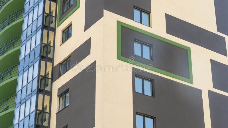 Element of the Facade of a Modern European Building Stock Image - Image ...