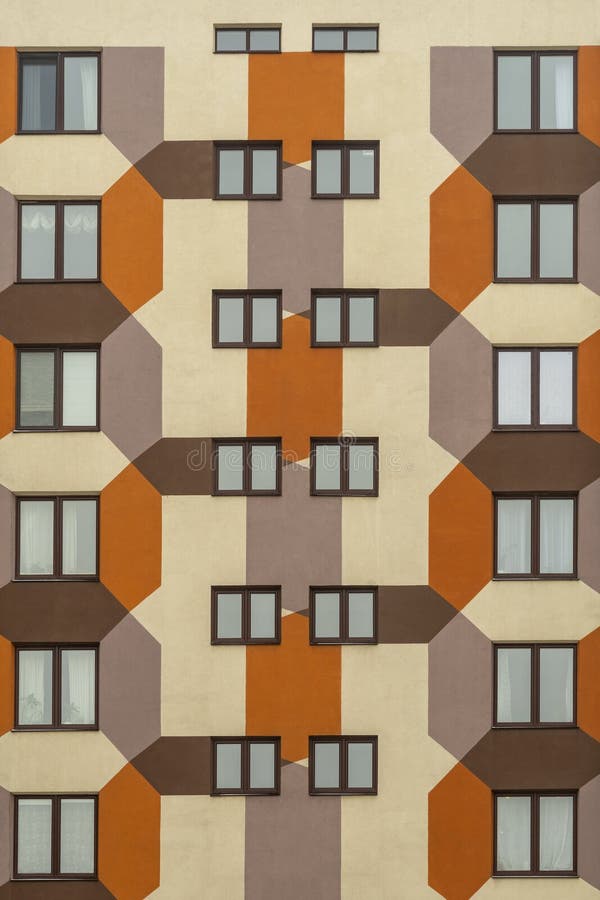 Element of the Facade of a Modern European Building Stock Image - Image ...