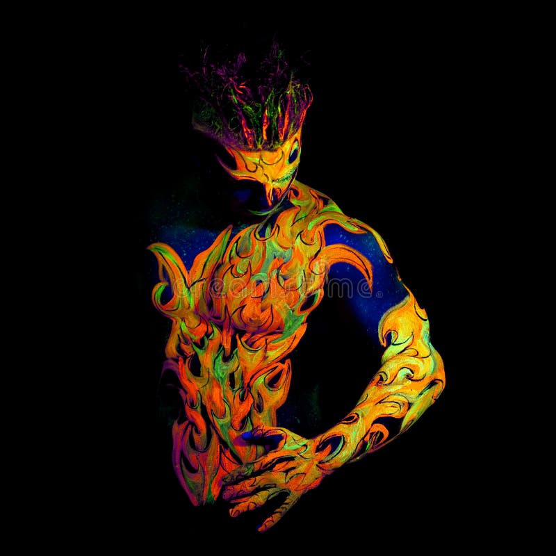 Element Fire stock photo. Image of makeup, closeup, four - 46402594