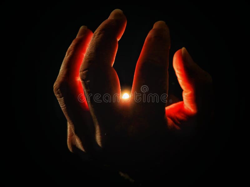 Element Fire Dark Hand Light Stock Photo - Image of text, organ: 235307078