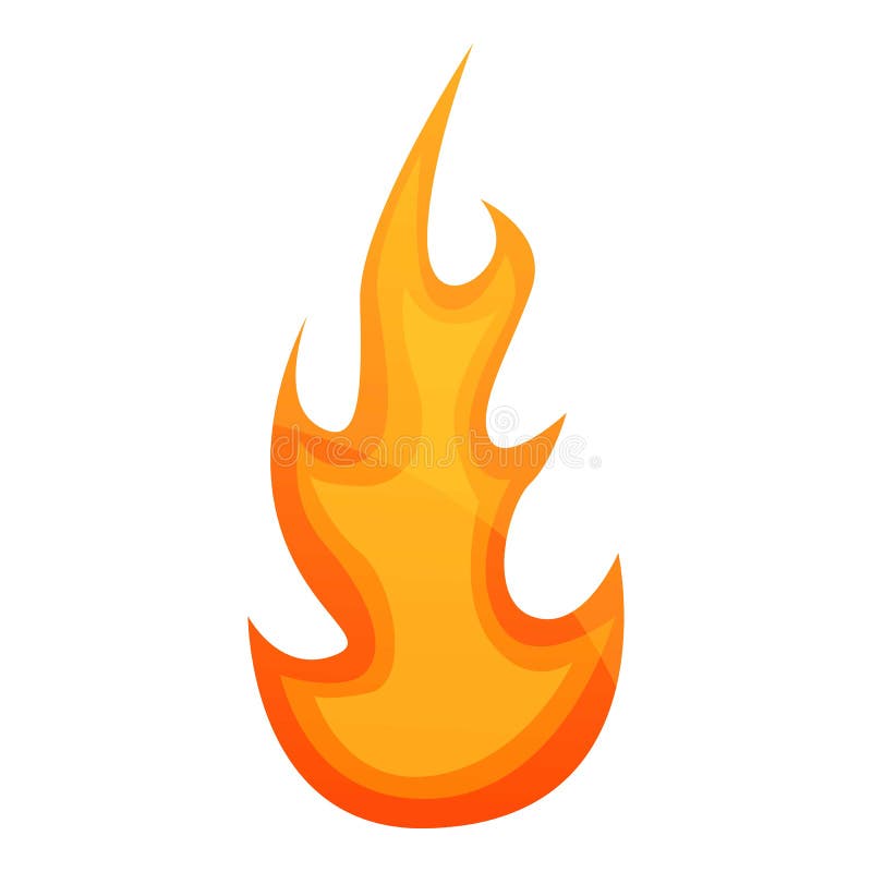 Element Fire Flame Icon, Cartoon Style Stock Vector - Illustration of ...