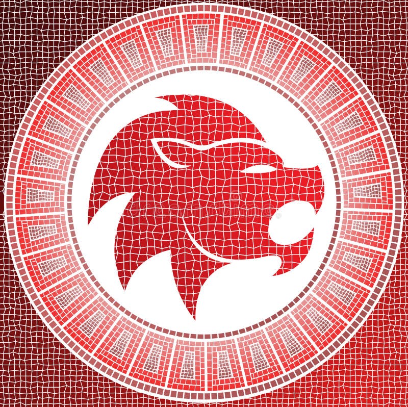 Element fire: leo stock vector. Illustration of astrological - 7863795