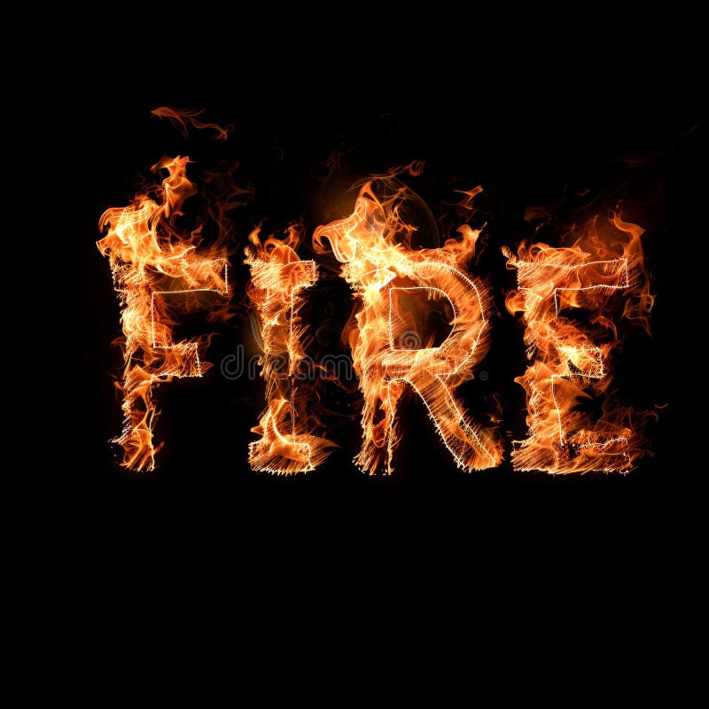 Element of Fire, Written As Text "fire". Earthday. Stock Illustration ...