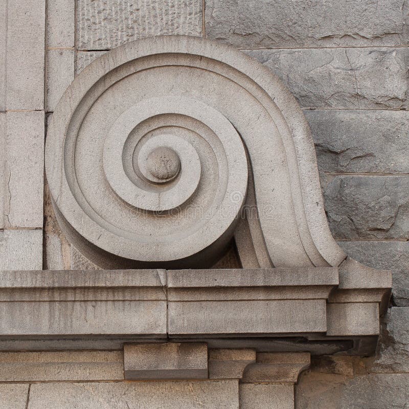 Element in the Form of Volute Stock Photo - Image of molding ...