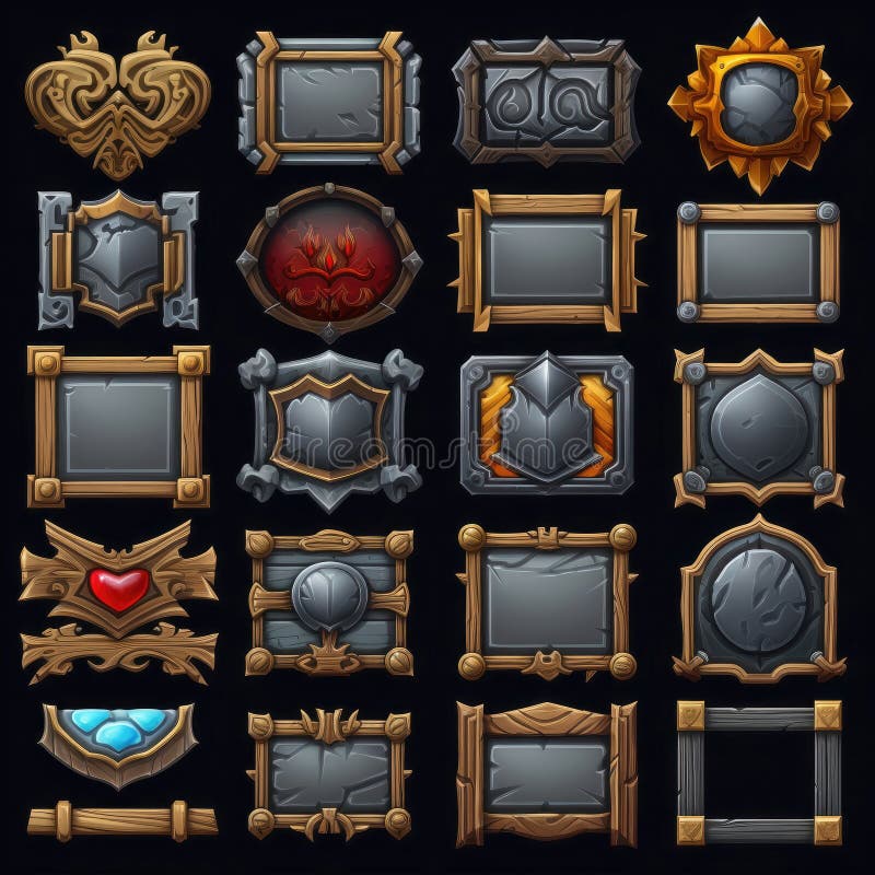 Element Frame Medieval Ai Generated Stock Image - Image of texture ...