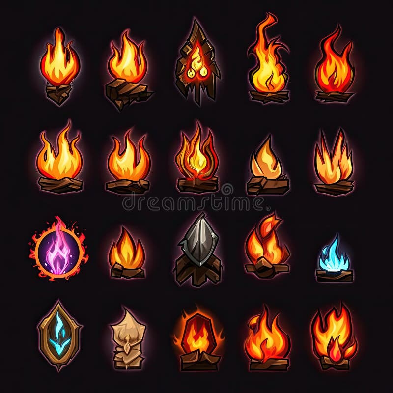 Motion Game Fire Flame Ai Generated Stock Photo - Image of generated ...