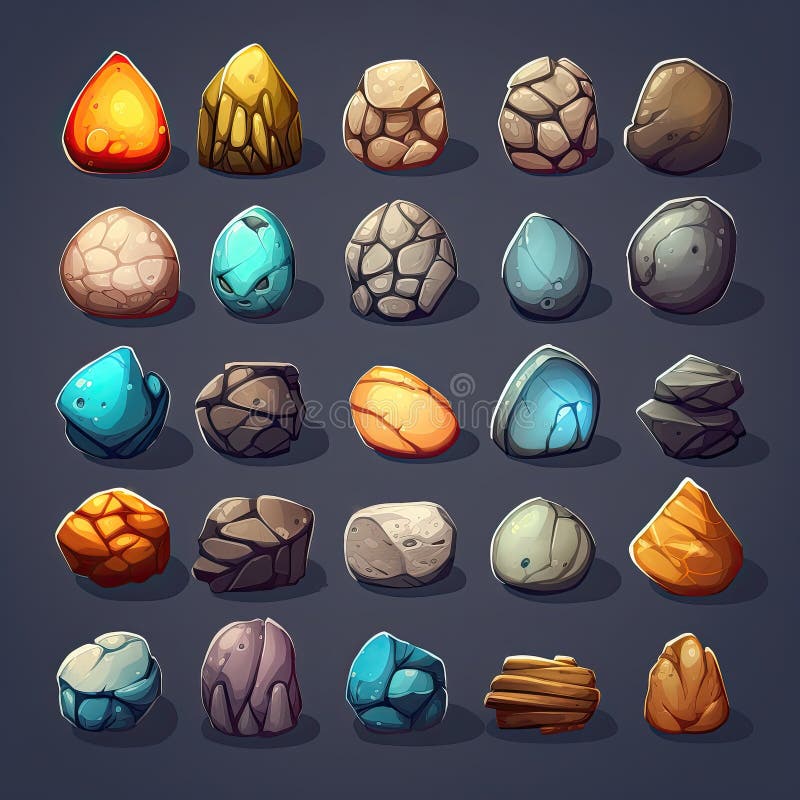 Cracked Games Stone Rock Ai Generated Stock Photo - Image of cracked ...