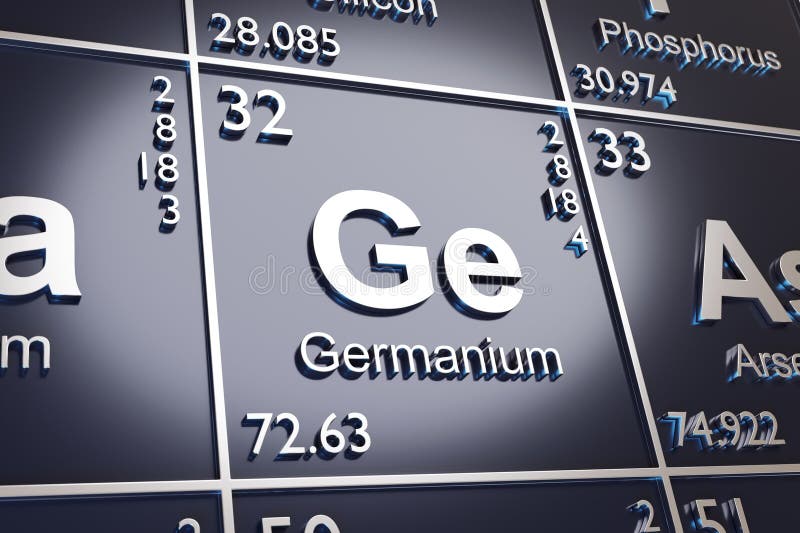 The Element Germanium on the Periodic Table. 3d Illustration Stock ...