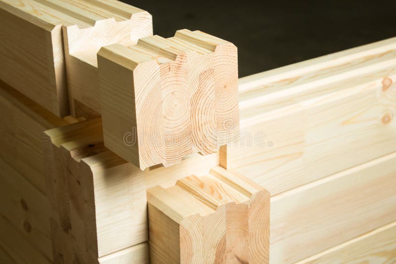 Element of Glued Timber Construction Stock Image - Image of chalet ...