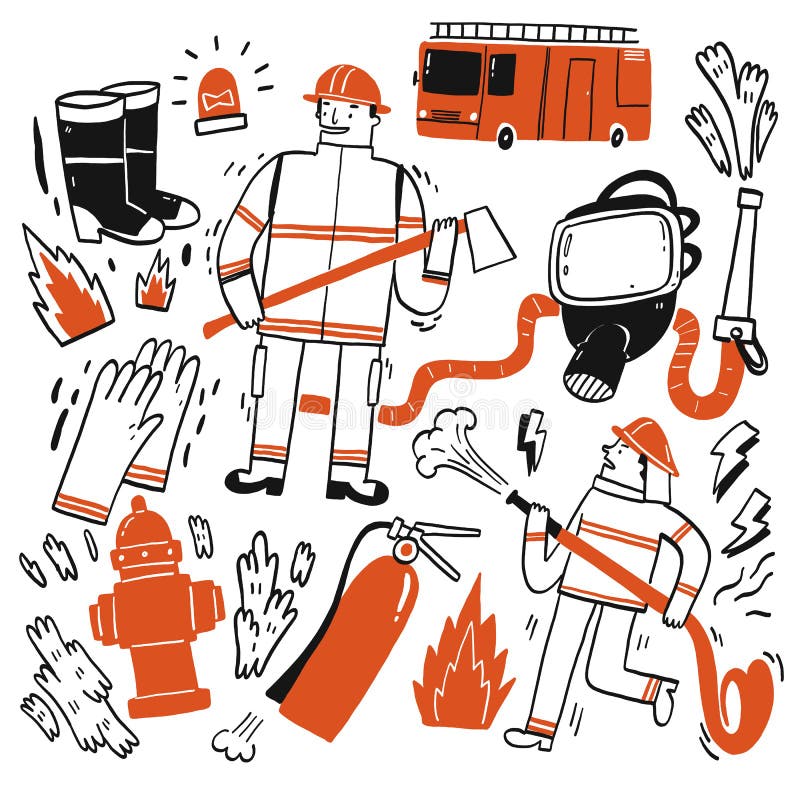 Fire Extinguisher Doodle Set Stock Illustrations – 145 Fire ...