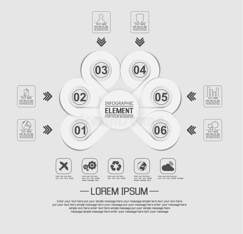 Element for Infographi Template Geometric Figure Circle for Web Stock ...
