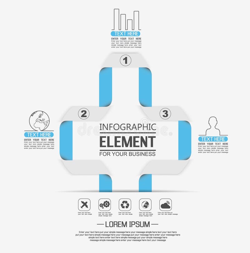 Element for Infographi Template Geometric Figure Stiker for Web Stock ...