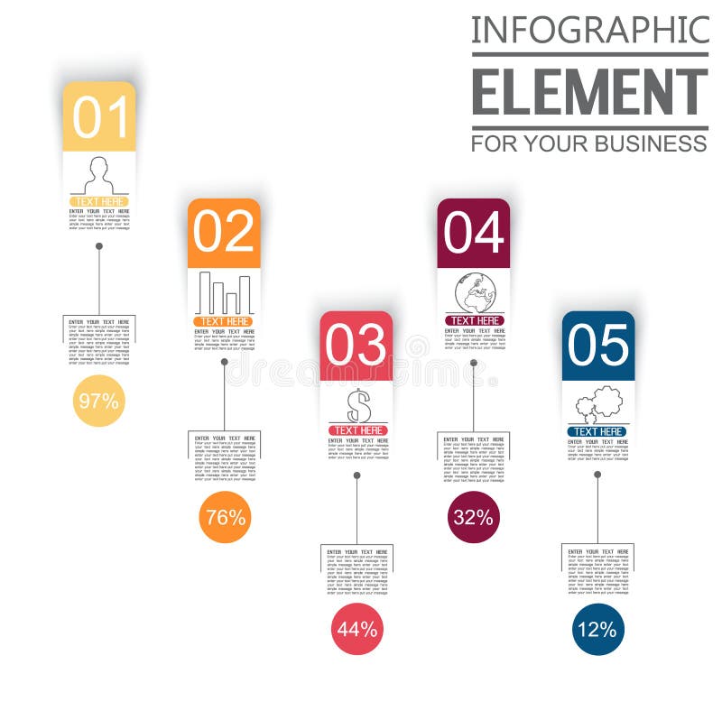Element for Infographi Template Geometric Figure Stiker for Web Stock ...