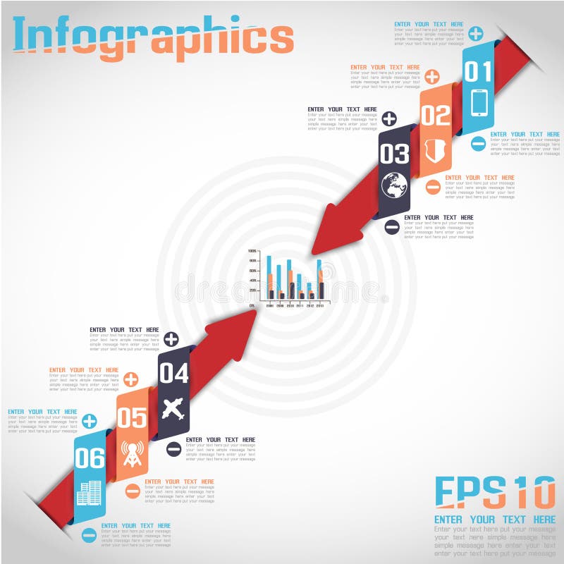 Element for Infographic Chart Template Geometric Figure Arrow Stock ...
