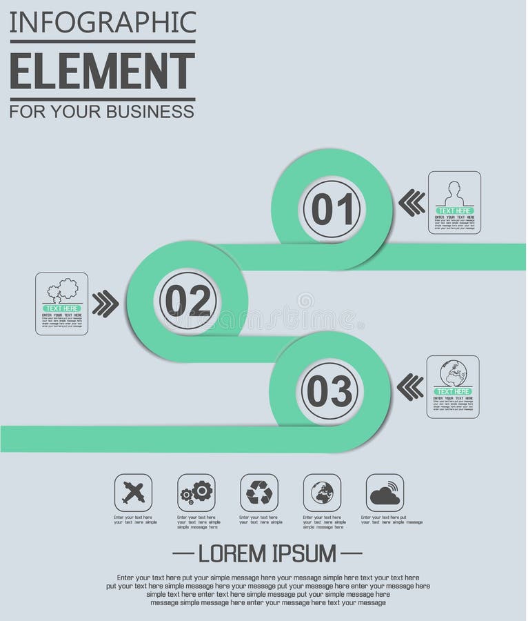 Element for Infographic Chart Template Geometric Figure Overlapping ...