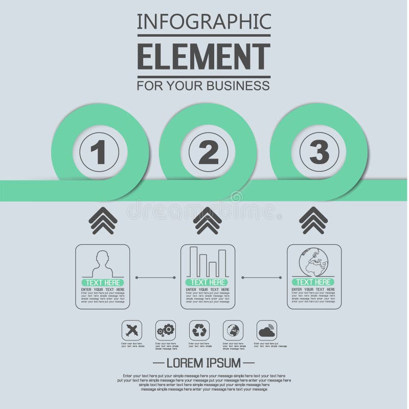 Element for Infographic Chart Template Geometric Figure Overlapping ...