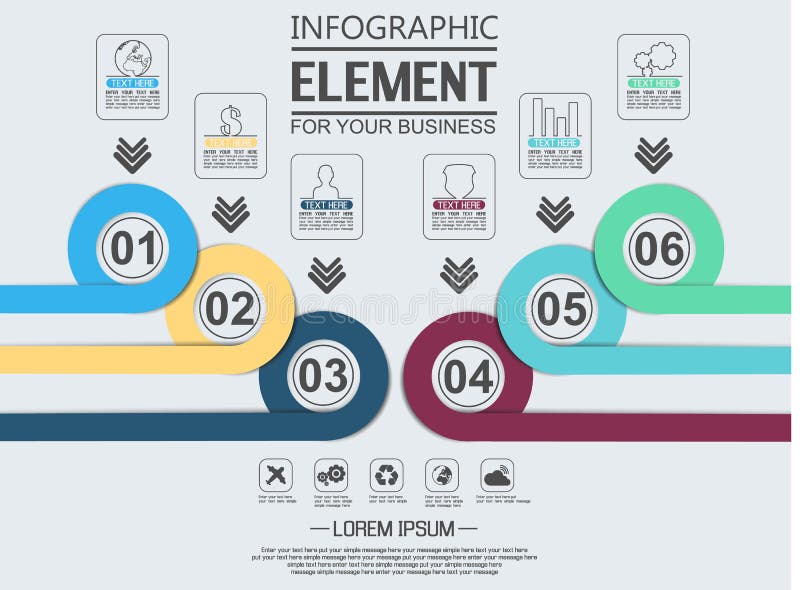 Element For Infographic Chart Template Geometric Figure Overlapping ...