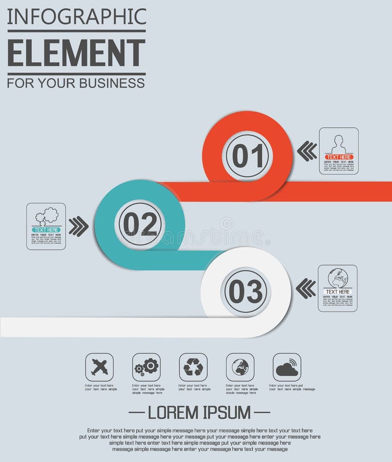 Element for Infographic Chart Template Geometric Figure Overlapping ...