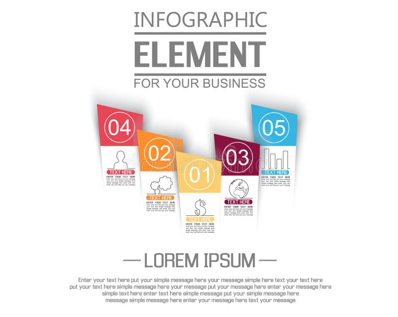 Element for Infographic Chart Template Geometric Figure Stikers Number ...