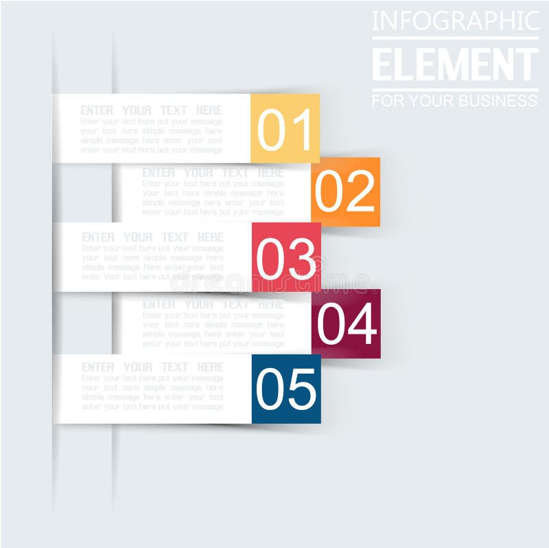 Element for Infographic Chart Template Geometric Figure Stikers Number ...