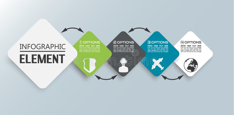 Element for Infographic Template Stikers Number Option for Web Stock ...