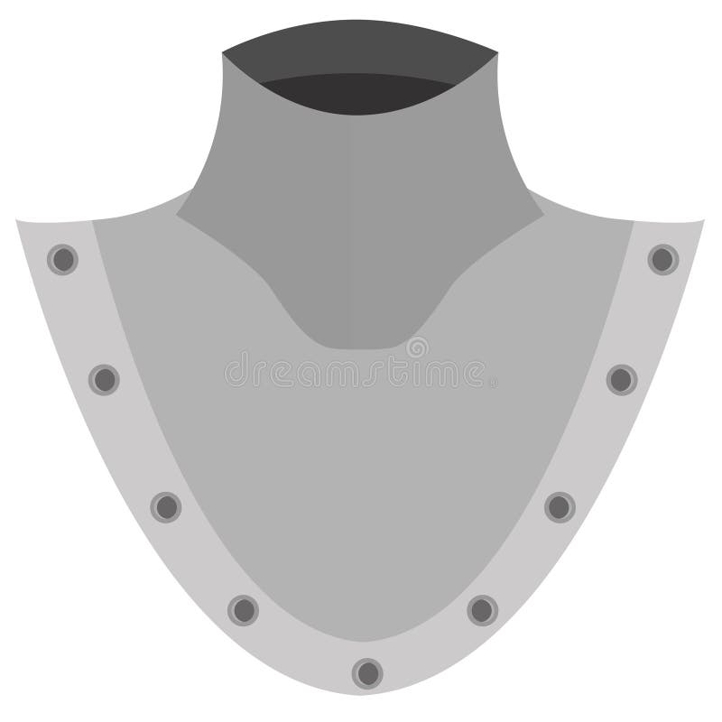 An Element of Knight`s Armor To Protect the Neck and Chest. Vector ...