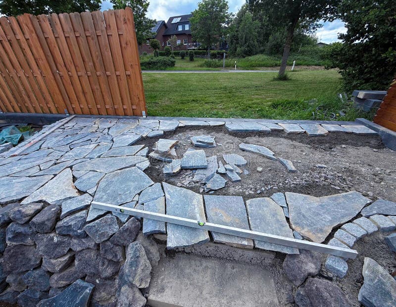 Element for Landscape Design, Stone Wall Slabs Stock Photo - Image of ...