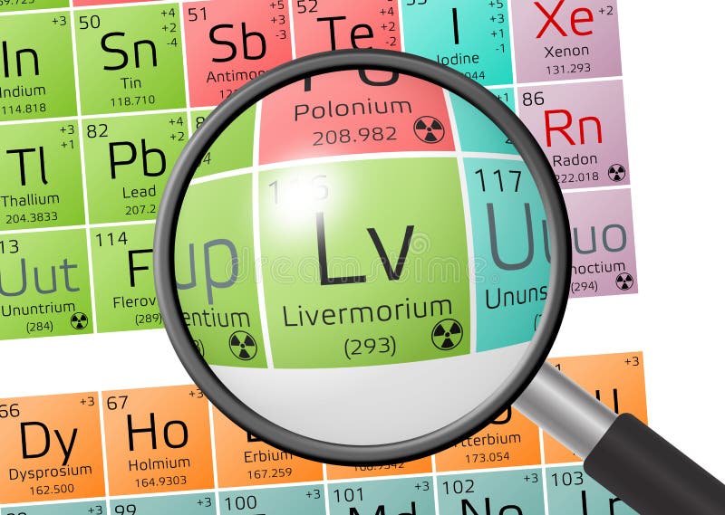 Livermorium Chemical Element. Stock Vector - Illustration of chemical ...