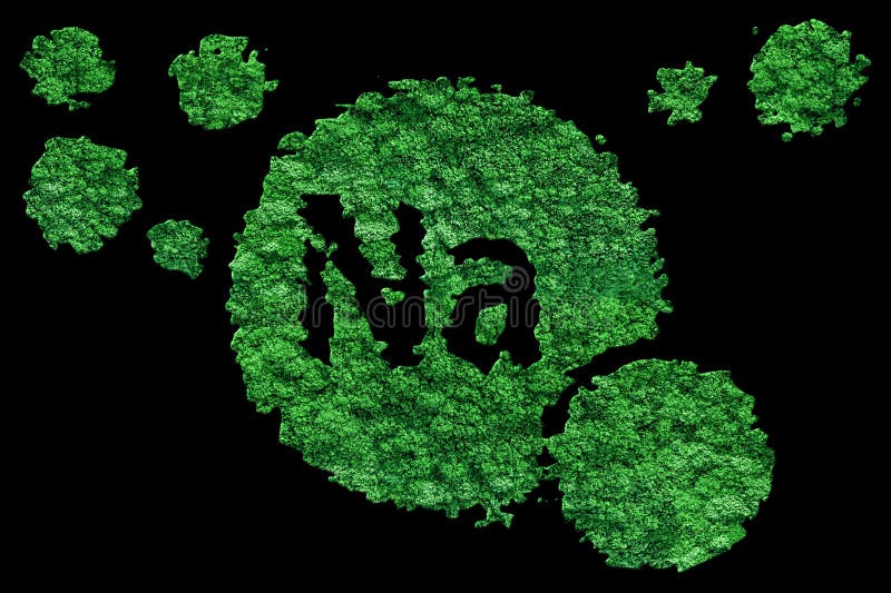 Element Na Sodium, Green Edition Stock Illustration - Illustration of ...