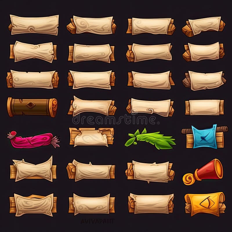 Roll Papyrus Scroll Game Ai Generated Stock Photo - Image of vintage ...