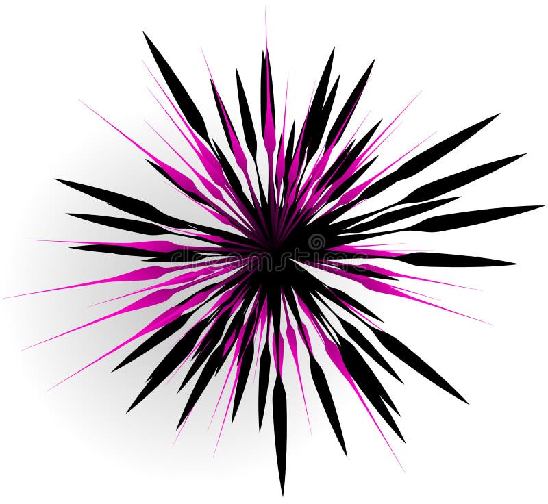 Element with Random Lines Rays Radiating. Abstract Burst Shape Stock ...