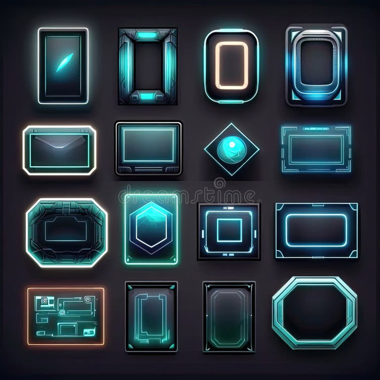 Element Rectangle Frame Game Ai Generated Stock Illustration ...