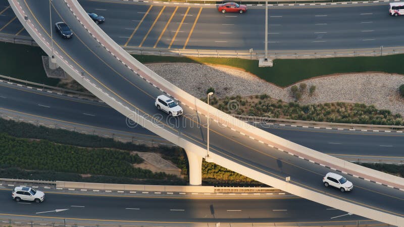 Element of the Road Junction in Dubai. Stock Image - Image of ...