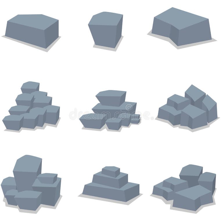 Element Rock Set Vector Art Stock Vector - Illustration of natural ...
